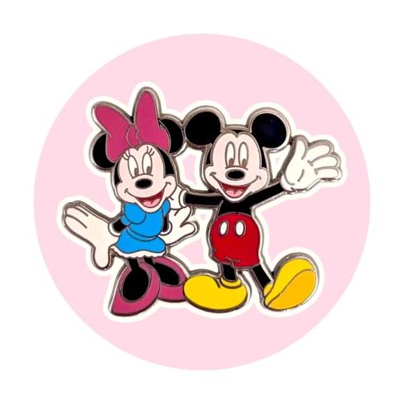 Disney | Accessories | Minnie Mouse And Mickey Mouse Disney Pin Waving ...